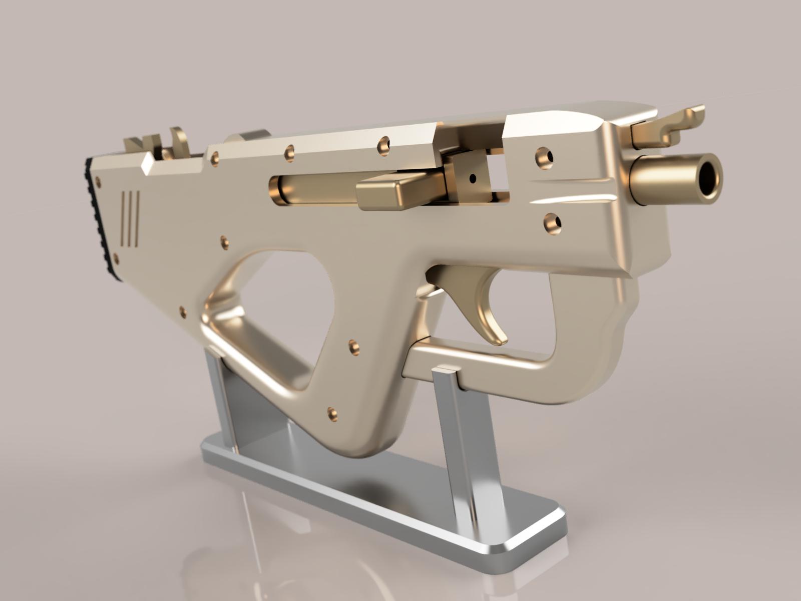 Full Auto Rubber Band SMG by Props3D | Download free STL model ...