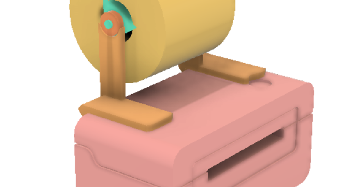 Label Spool Holder for IDPRT Label Maker by LaserBee | Download free ...