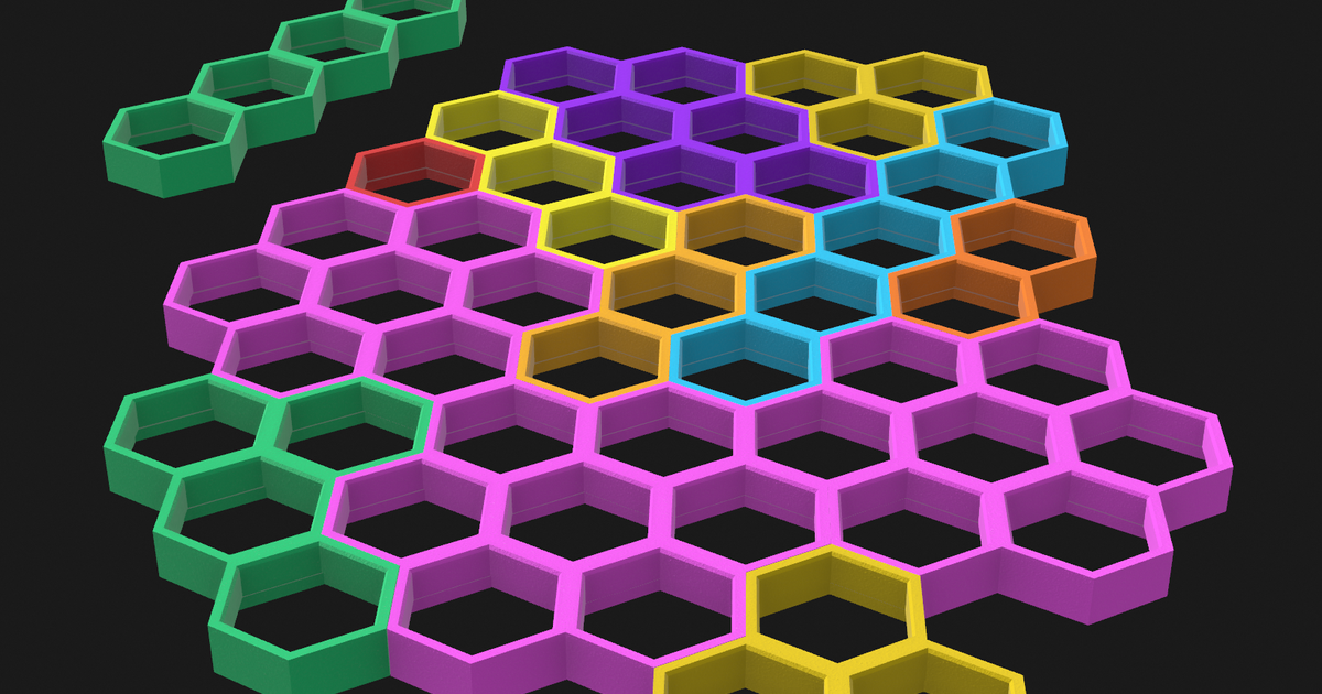 Hex wall - smaller components by Getahobbie | Download free STL model ...