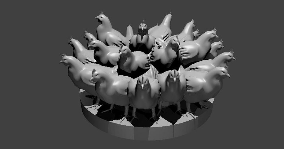 SWARM OF CHICKENS by MZ4250 | Download free STL model | Printables.com