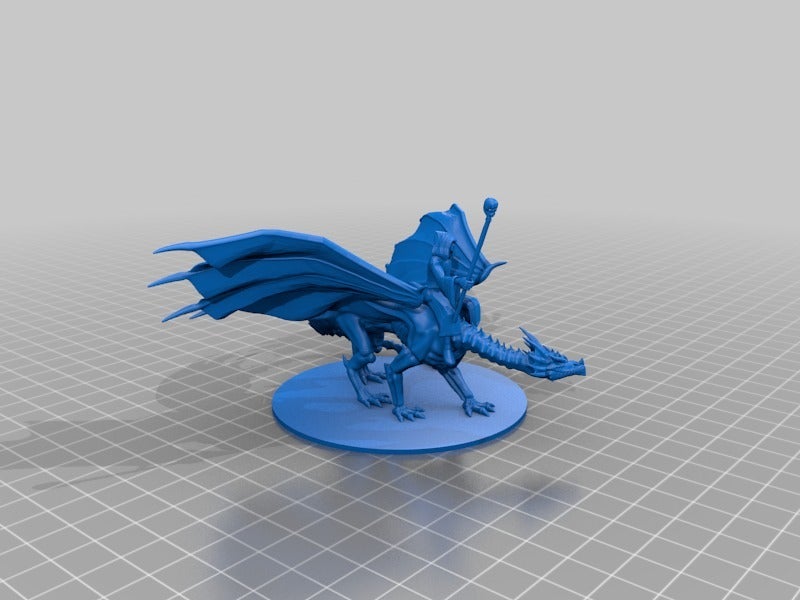 Necromancer Mounted on an Undead Dragon! by MZ4250 | Download free STL ...