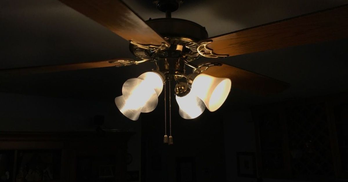 Hunter fan lamp shade by Tobycwood | Download free STL model ...