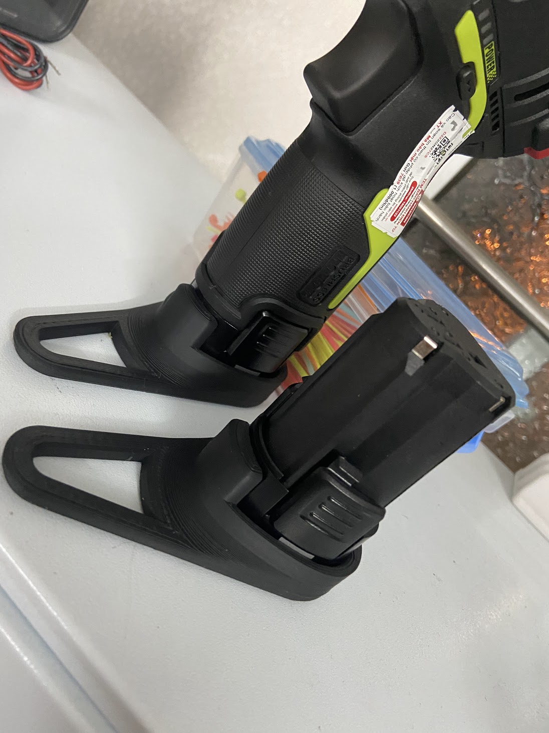Worx WU131 Battery Feet by FOX | Download free STL model | Printables.com