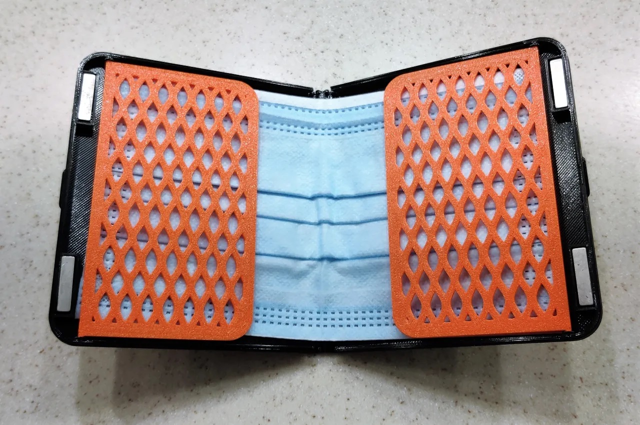 Foldable Surgical Mask Case w/ Bar Magnets by bentotruculent | Download ...