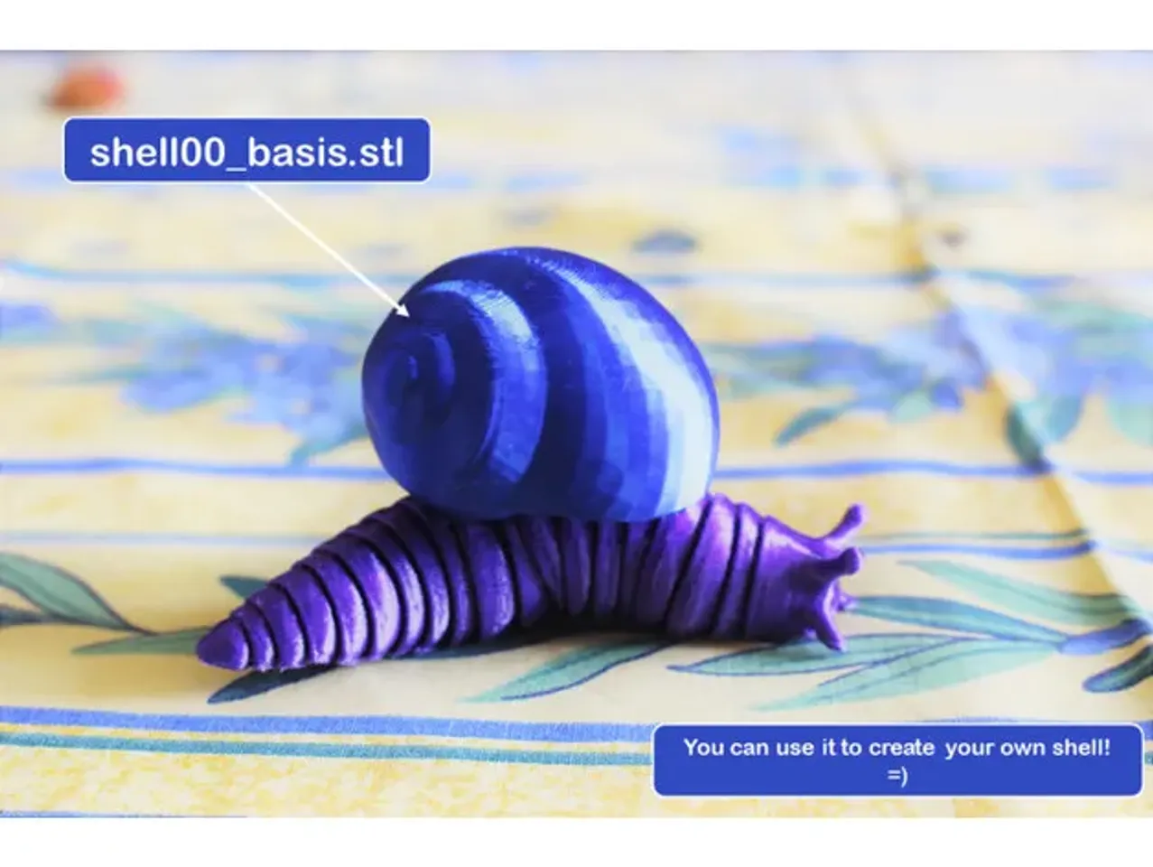 Friendly Articulated Snail (ezbrim) by Teque5 | Download free STL model ...