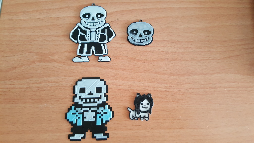 Undertale dual tone keychains by someoneonly | Download free STL model ...