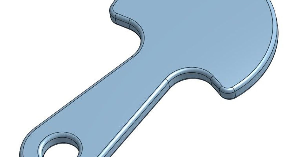 Removable shopping trolley key by Lucian Brandus | Download free STL ...