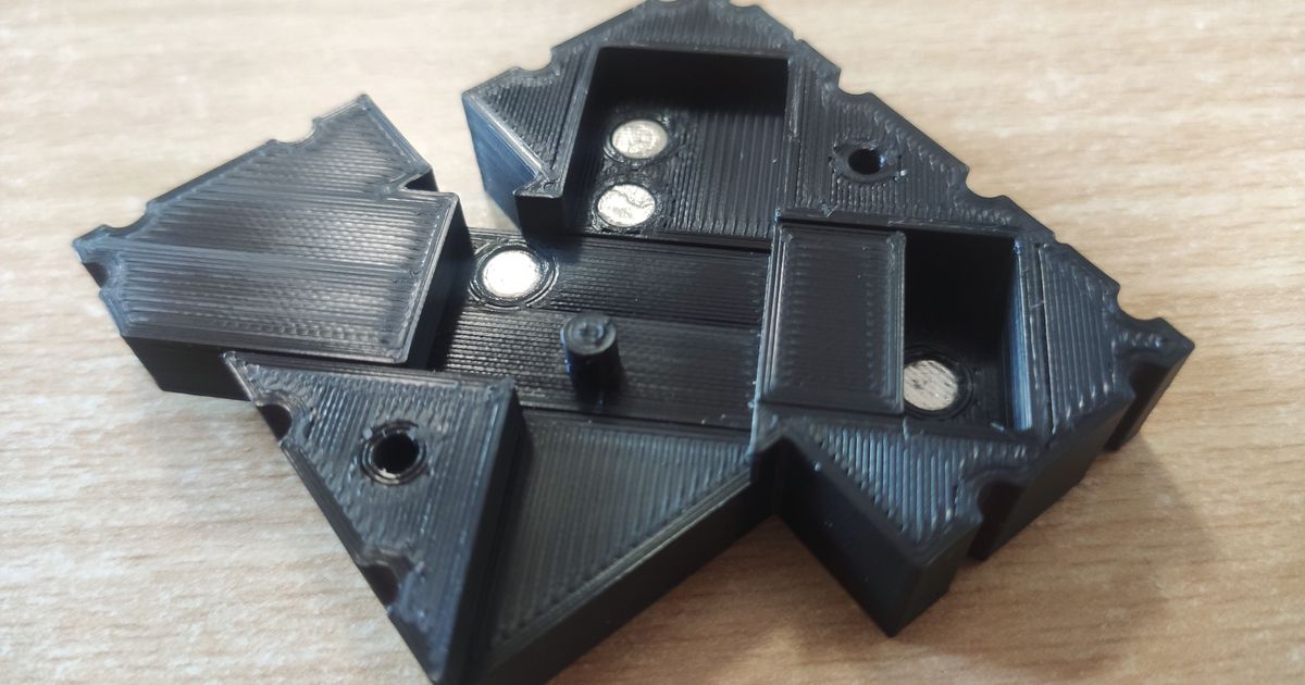 Brick Block Puzzle Box (5x2mm Magnets) by tom2199 | Download free STL ...