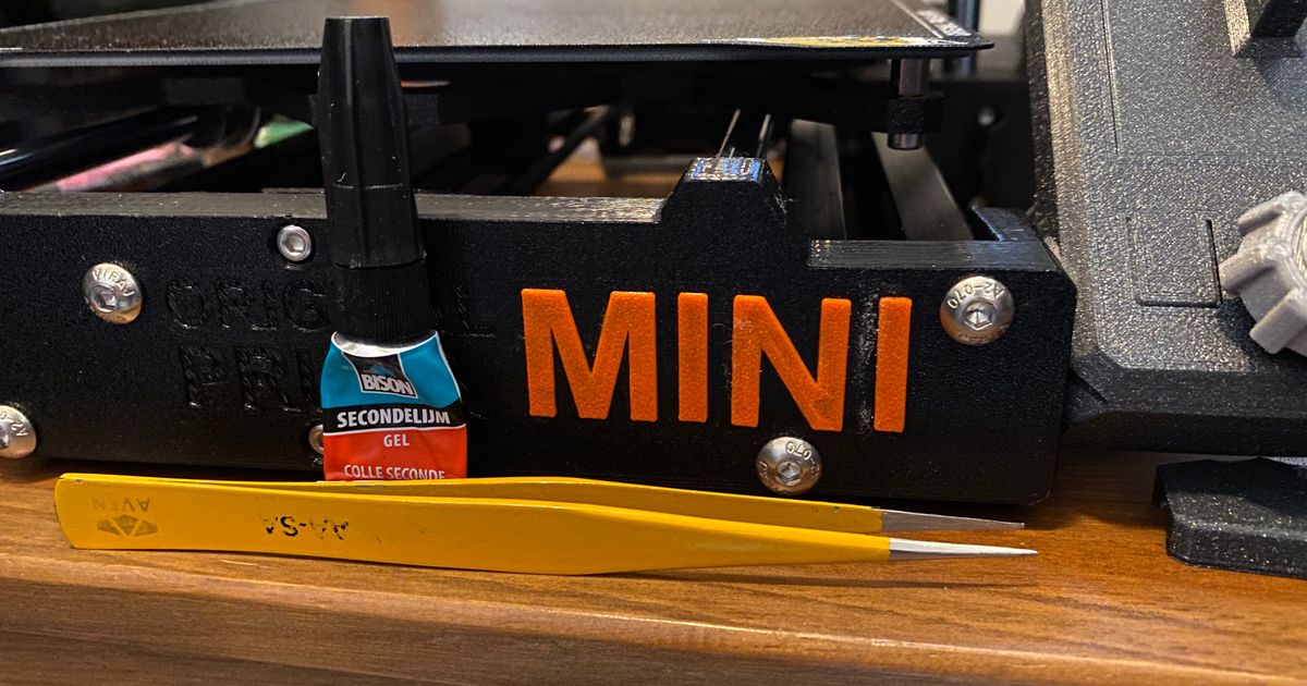 Letters for "ORIGINAL PRUSA MINI" for MINI-y-plate-front.stl by Koen ...