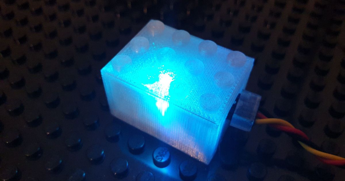 RGB Light Block LEGO compatible by machineblocks | Download free STL ...