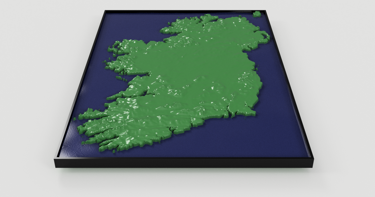 Ireland Topo Map par DF78 | Téléchargez gratuitement un modèle STL ...