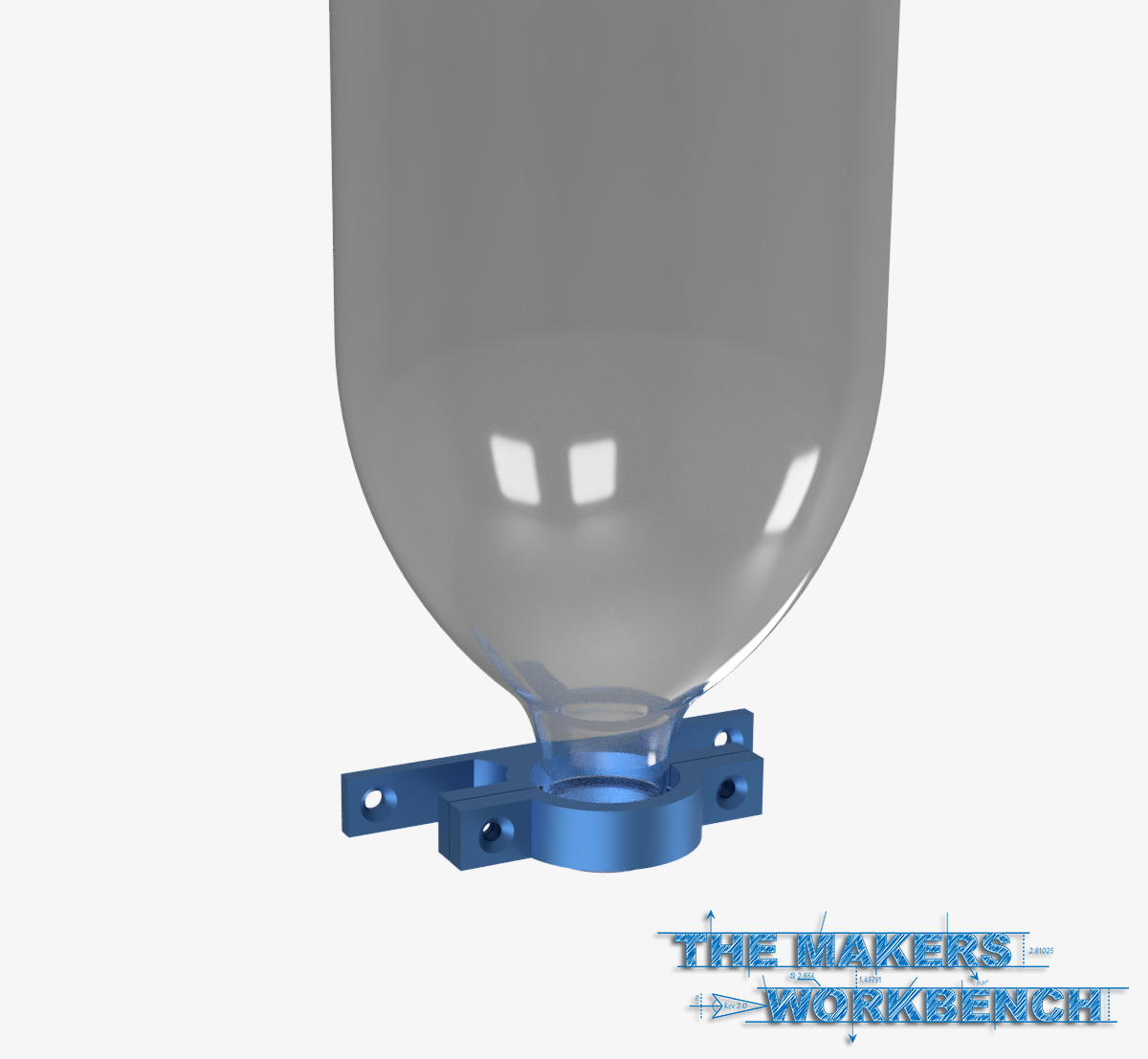 2-Liter Soda Bottle Clamp Mount by TheMakersWorkbench | Download free ...