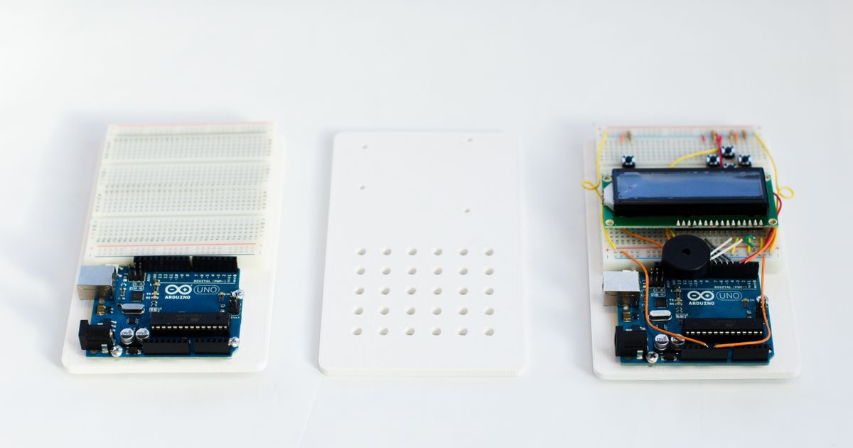 Arduino Breadboard Plate by Gerrit Niezen | Download free STL model ...