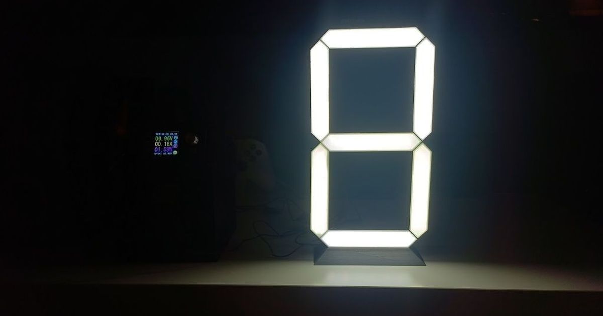 GIANT modular 7 Segment display by Rudager | Download free STL model ...