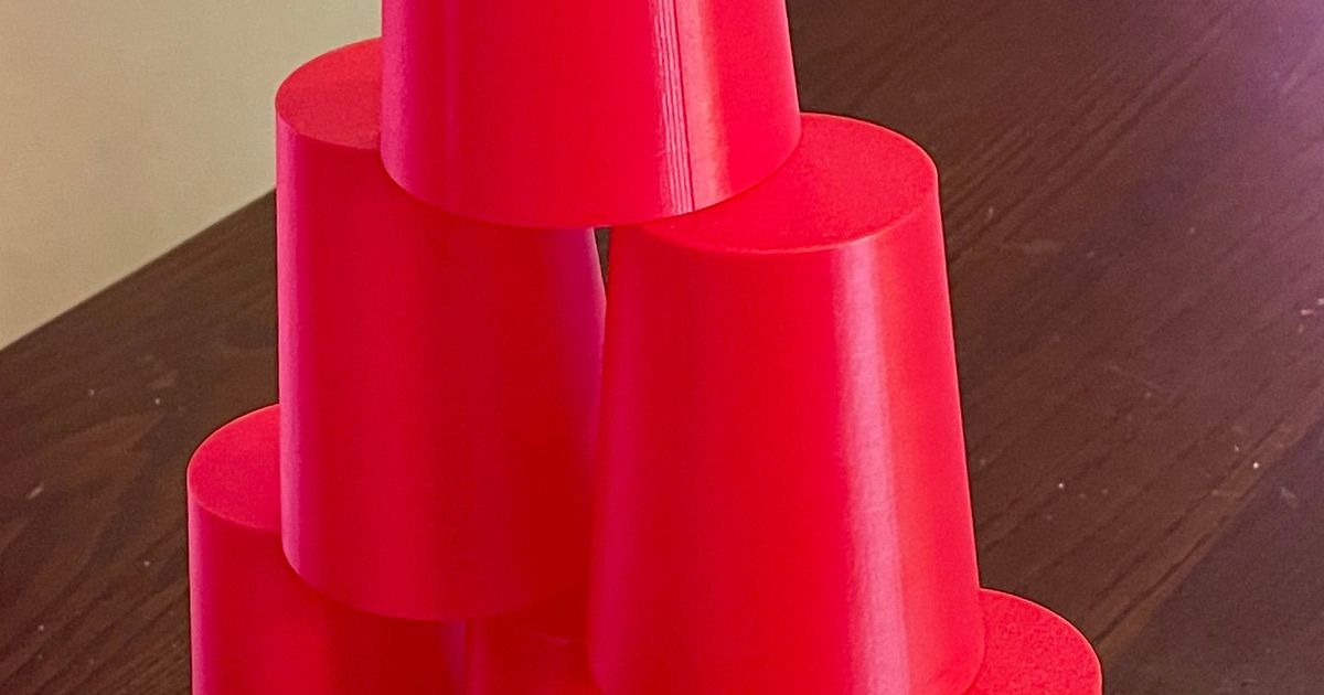 Stackable Cup Target by Carbonizer | Download free STL model ...
