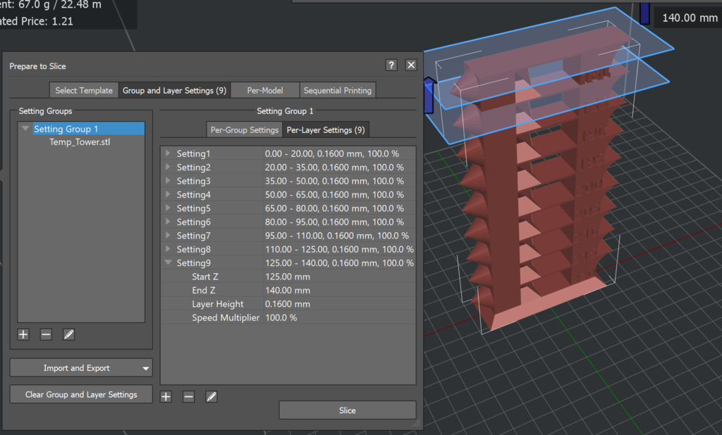 Temptower PLA 180-220 with Ideamaker groupfile by Edwin | Download free ...