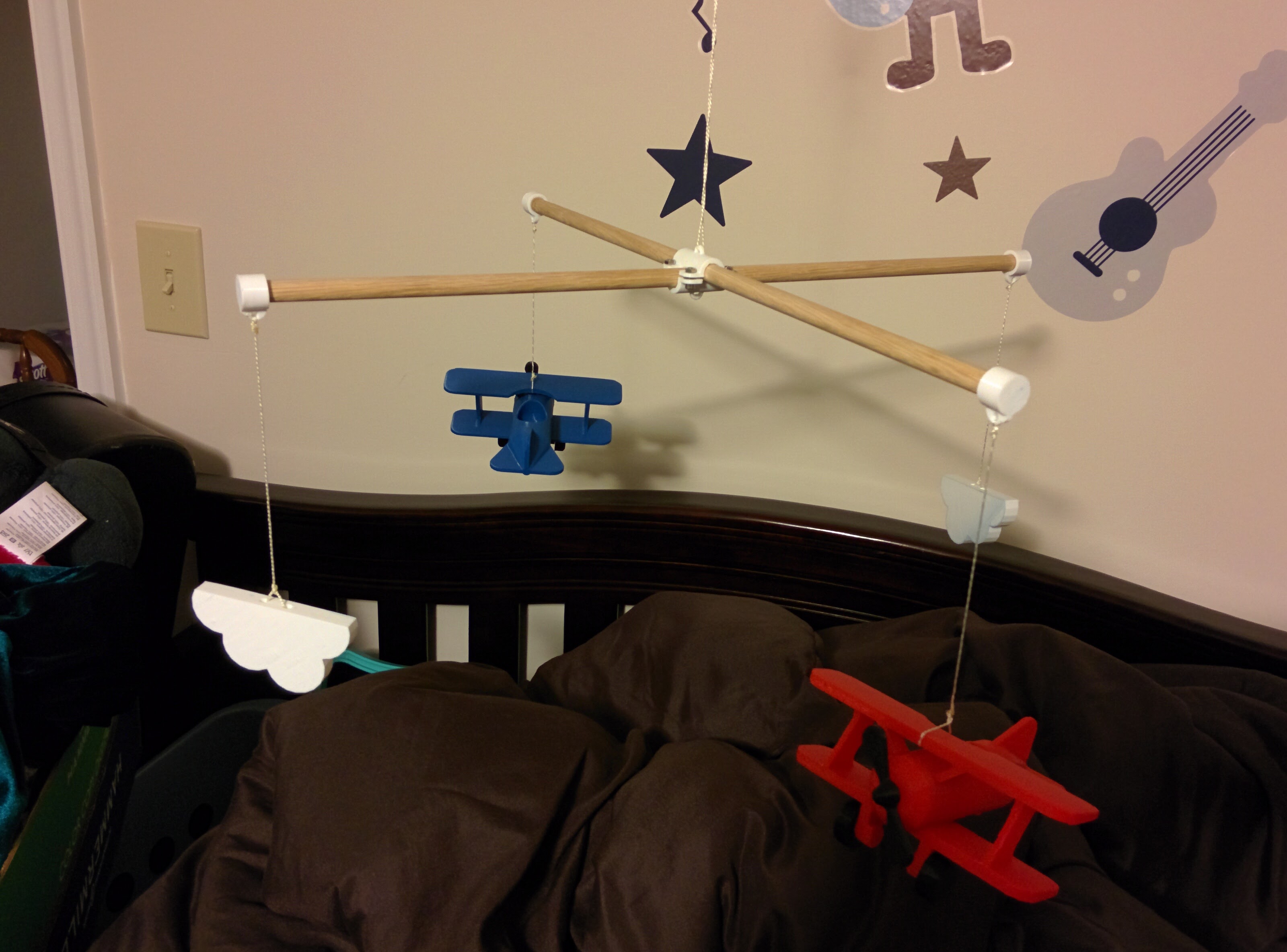 Biplane Mobile for Baby Room by ScubaSteve88 | Download free STL model ...