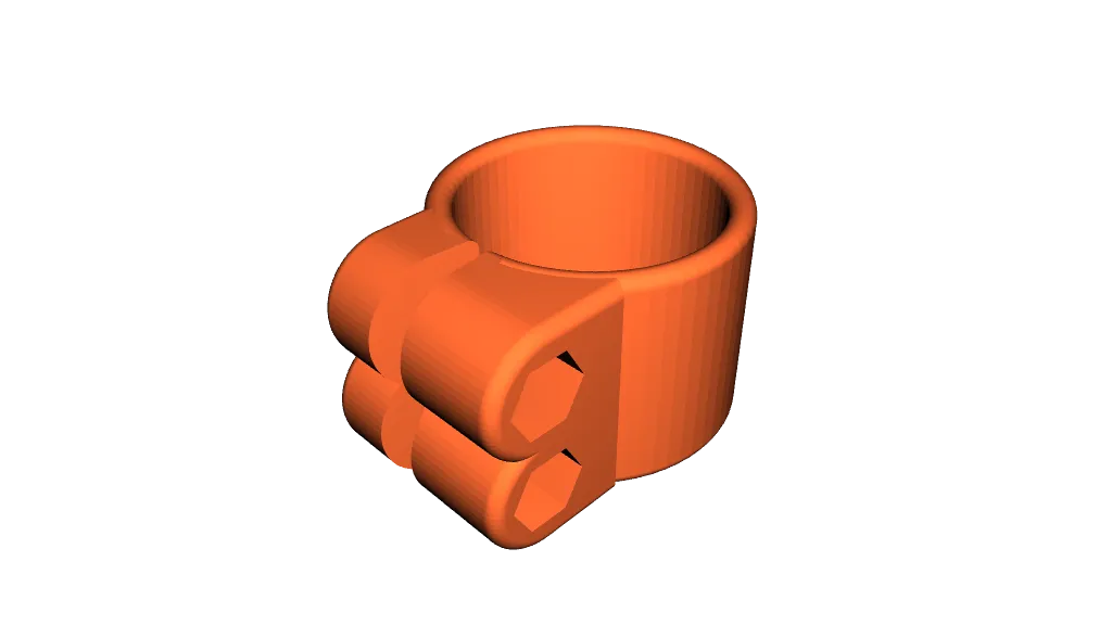 Flexible tube / hose clamp - double by sci_SB | Download free STL model ...