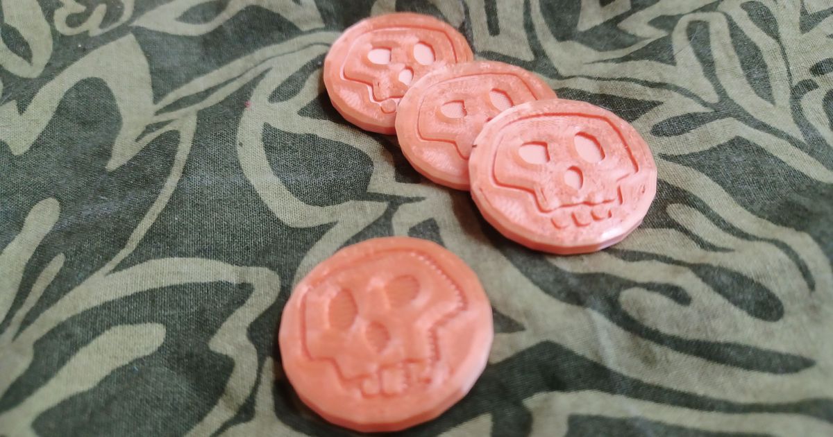 Skull Token by alo89 | Download free STL model | Printables.com