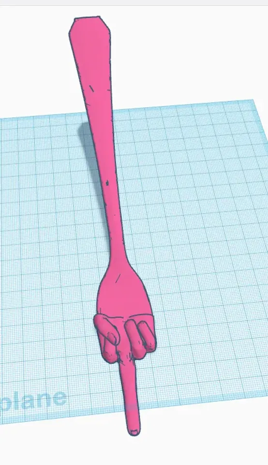middle finger fork by colincurtin | Download free STL model ...