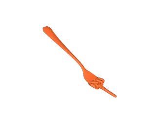 middle finger fork by colincurtin | Download free STL model ...