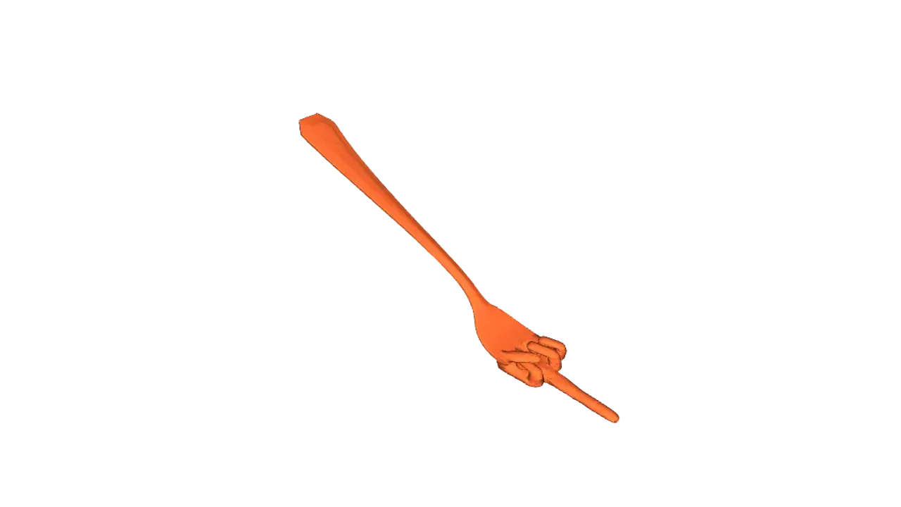 middle finger fork by colincurtin | Download free STL model ...