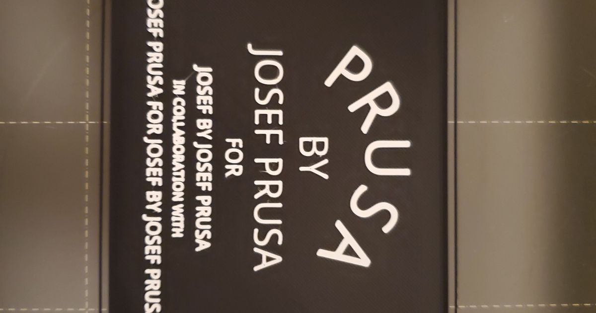 Prusa by Josef Prusa sign for your Prusa by Josef Prusa by senatorpjt ...