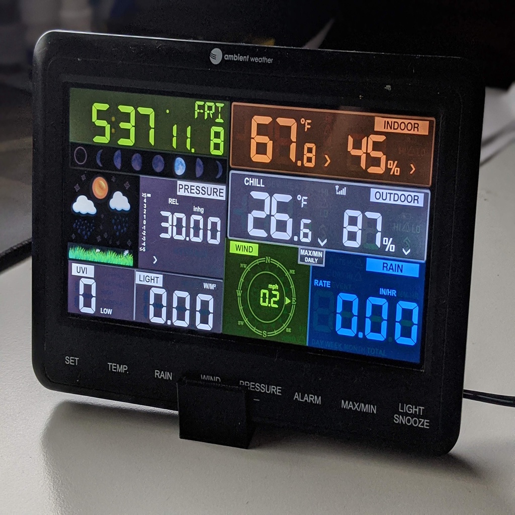 Ambient Weather Monitor Desk Stand by ___hulk | Download free STL model ...