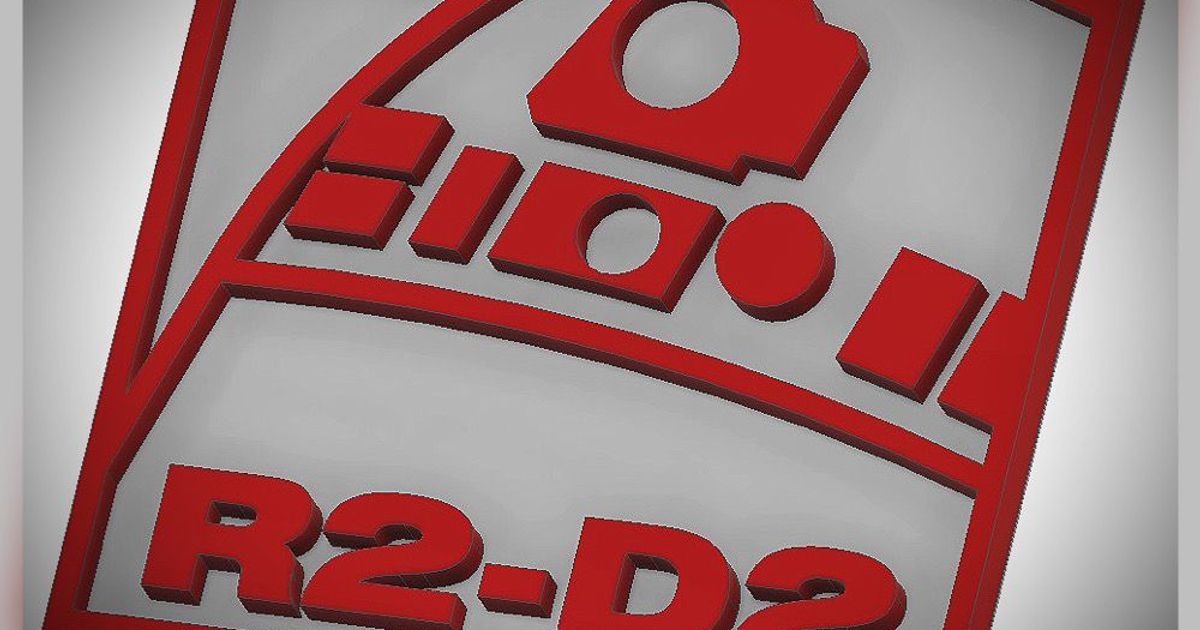 R2-D2 display stand logo by JamesR5D4 | Download free STL model ...