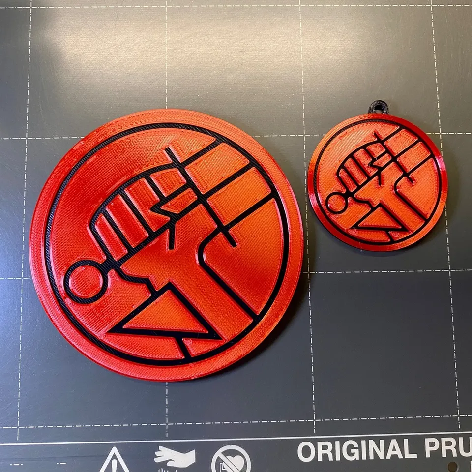 Hellboy Coaster & Keychain by nerdyviews | Download free STL model ...