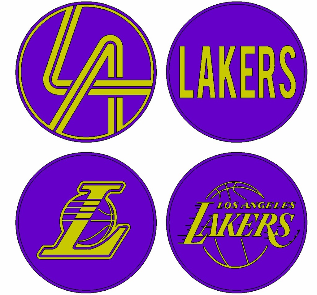 Los Angeles Lakers Coasters (Set of 4) by UWcharlie1983 | Download free ...