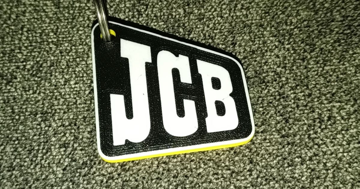 Přívěšek JCB -Keychain JCB by DRÁTENÍK | Download free STL model | Printables.com