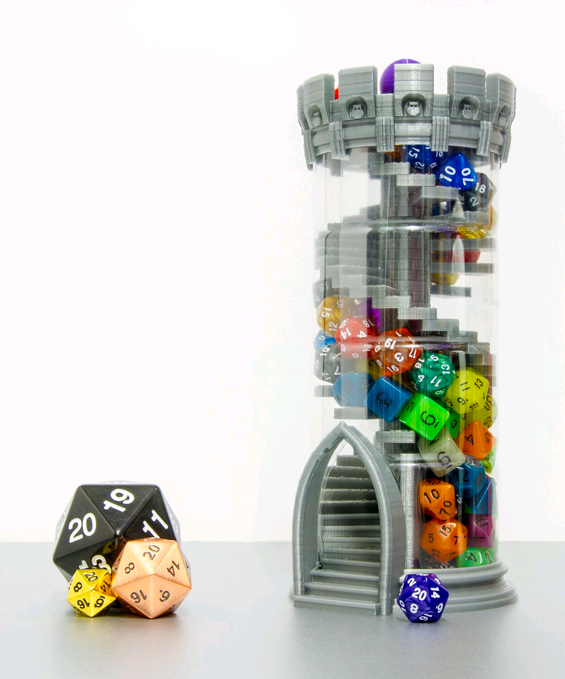 Dice Tower with Storage (double helix) by antfurn | Download free STL ...