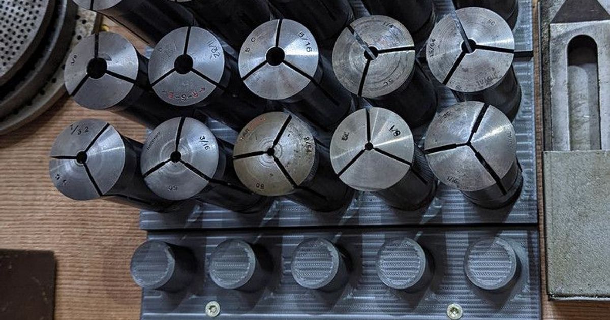 Tileable 5C Collet Storage by termlimit | Download free STL model ...