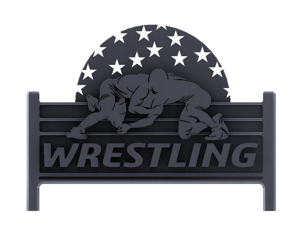 Wrestling Logo by Džino | Download free STL model | Printables.com