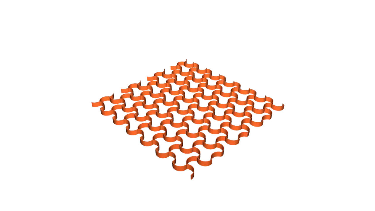 Auxetic Lattice (Antichiral Hexagons) by Charles_Lambert | Download ...