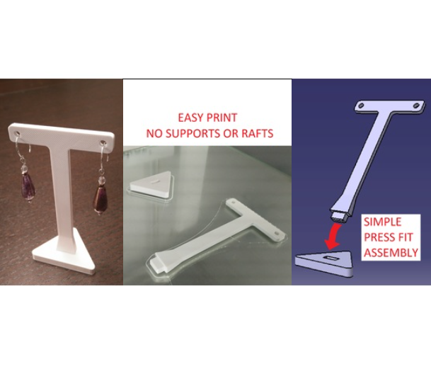Earring Jewelry Display Stand - Single Pair by UWcharlie1983 | Download ...