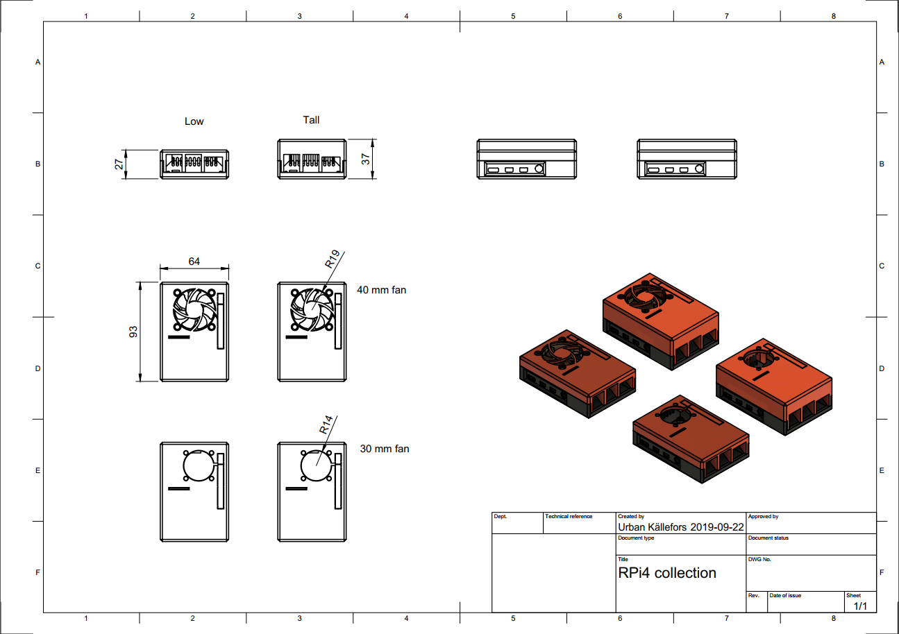 RPi4 cases by Zahg | Download free STL model | Printables.com
