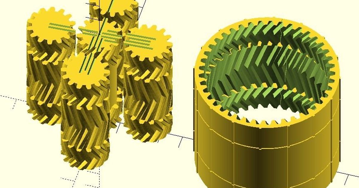 Compound Planetary Gear by Jamie | Download free STL model | Printables.com