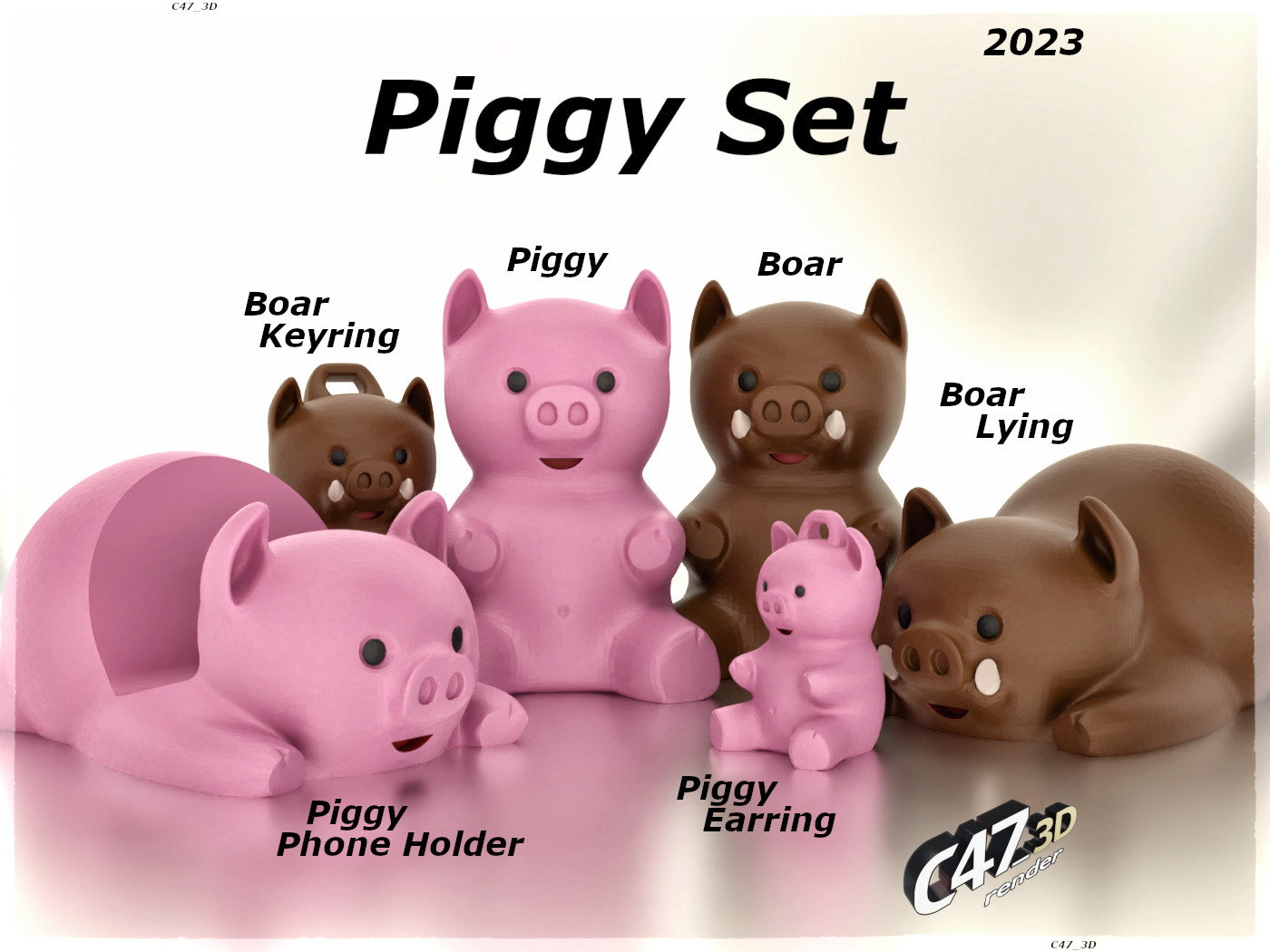 Piggy Set por C47_3d | Descargar modelo STL gratuito | Printables.com