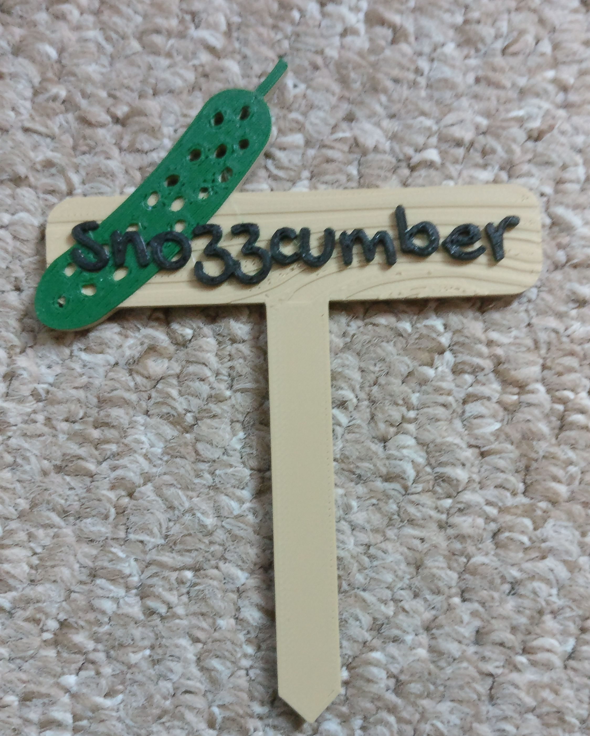 Snozzcumber plant label by Zoidie | Download free STL model ...