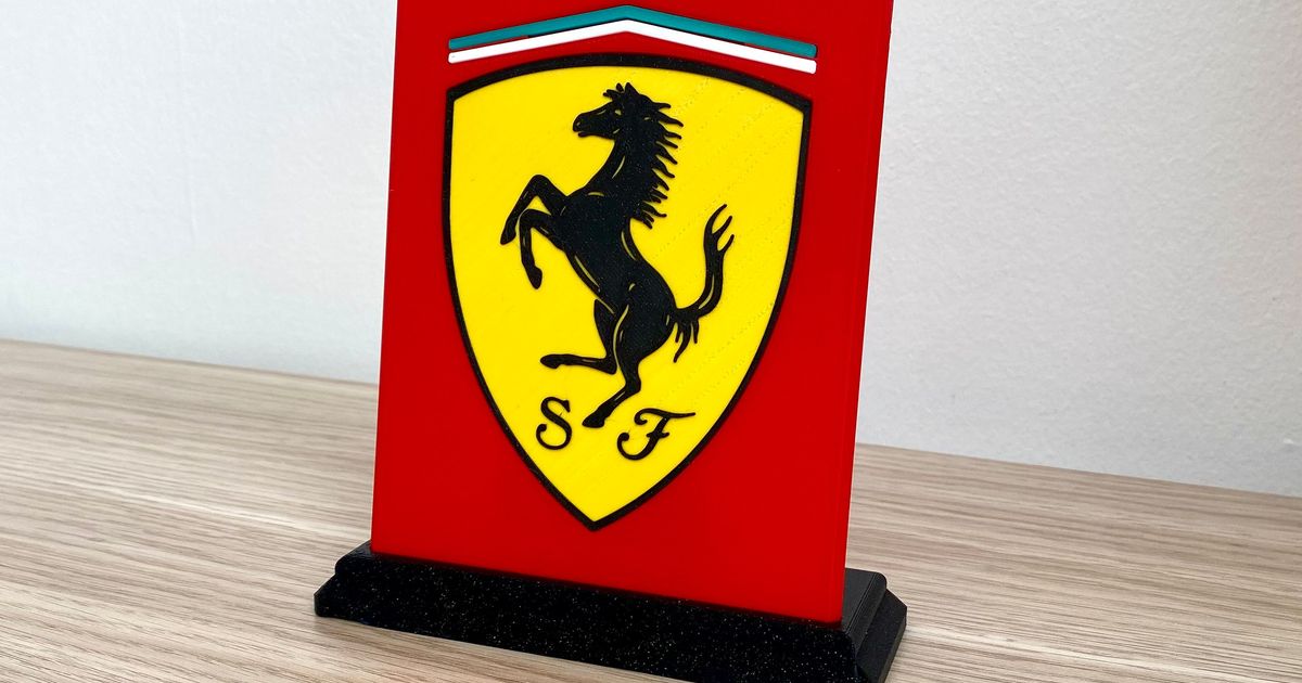 Ferrari F1 Logo (Multipart) - Formula 1 by BTR3D | Download free STL ...