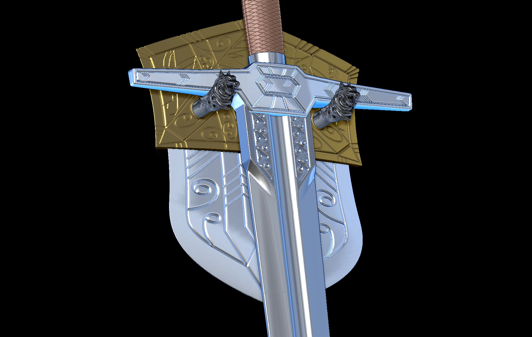 Wall mount for Geralt's sword by JS-studio | Download free STL model ...
