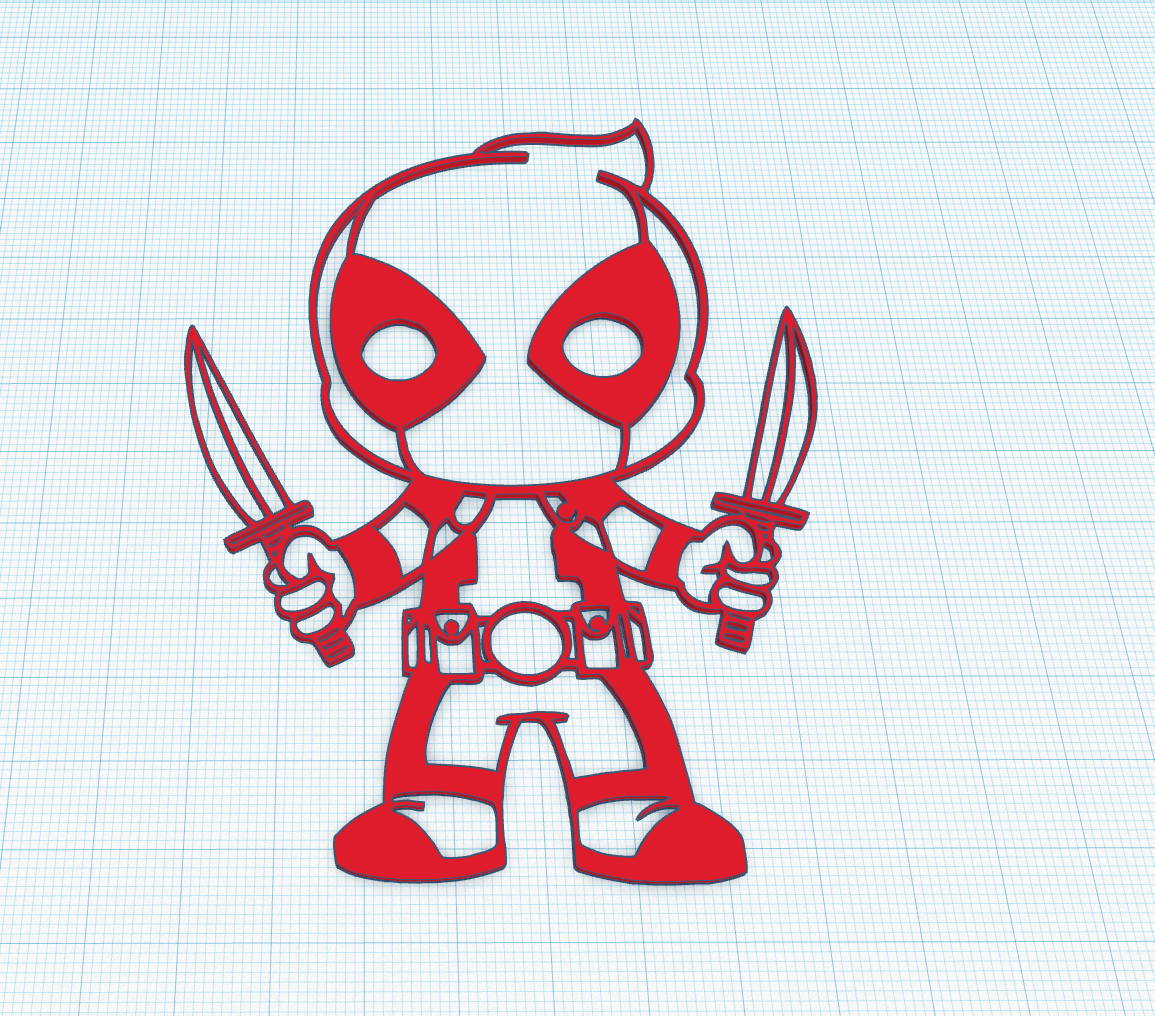 DeadPool Kid Model (posible Cake Topper) by dode513 | Download free STL ...
