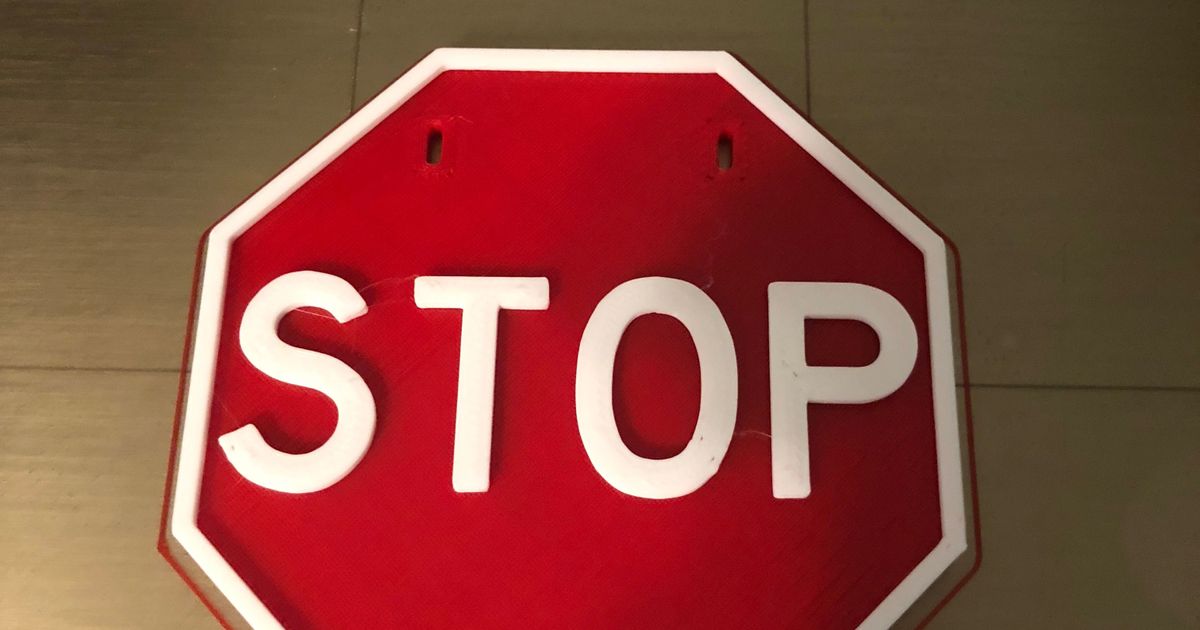 Stop sign with cable tie mount by Trogdor | Download free STL model ...