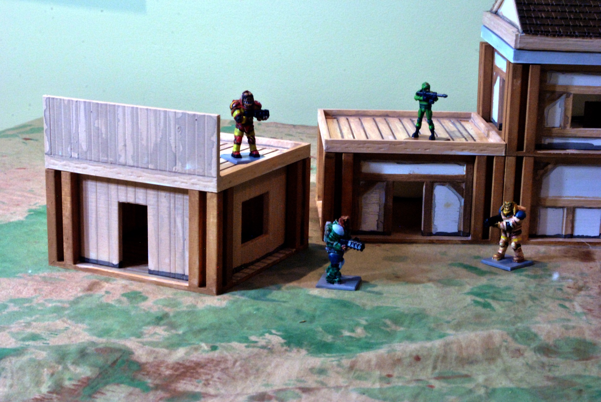 Wood Slat Buildings by Miller Bro | Download free STL model ...