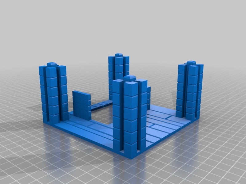 Wood Slat Buildings by Miller Bro | Download free STL model ...
