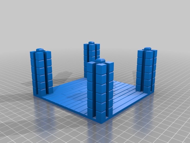 Wood Slat Buildings by Miller Bro | Download free STL model ...