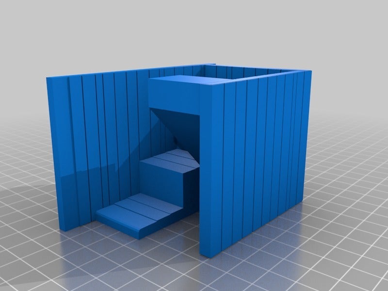 Wood Slat Buildings by Miller Bro | Download free STL model ...