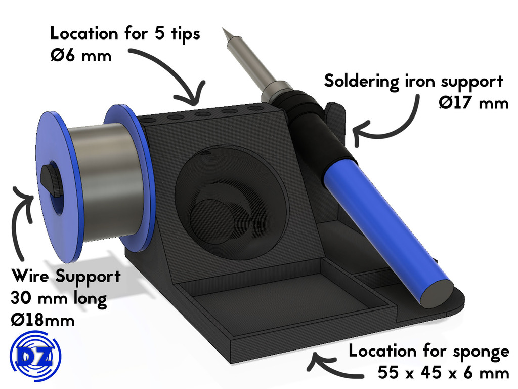 Basic Soldering Iron Stand by DieZopfe | Download free STL model ...